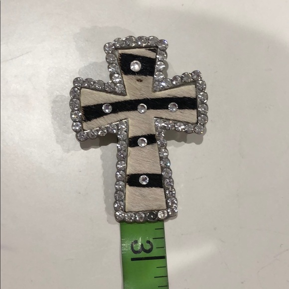 Jewelry | Zebra Rhinestone Cross Pendant | Poshmark